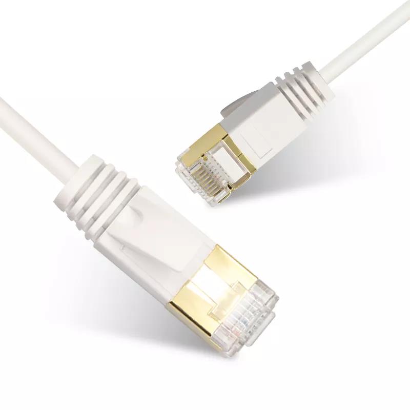 Cat6a Cat7 Slim Patch Cable White Color